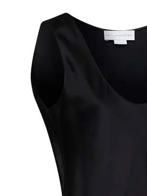 Stella McCartney Black Satin Draped Top