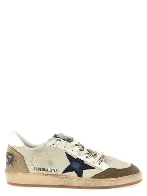 GOLDEN GOOSE Ball Star Sneakers With Distressed Effect - Multicolor