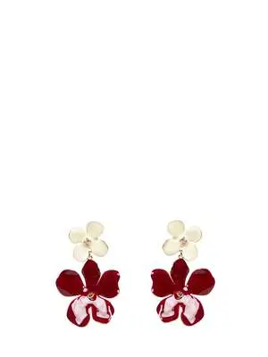 Marni Enamel Flower Dangle Earrings - Multicolor