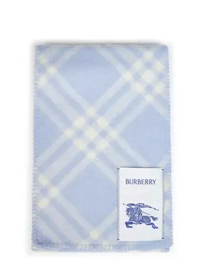 Burberry Dive Blue Check Wool Scarf