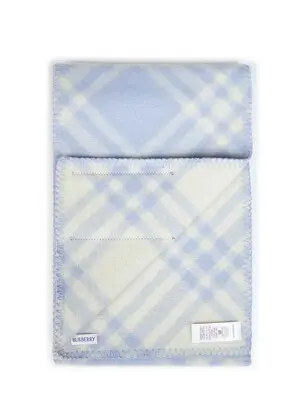 Burberry Dive Blue Check Wool Scarf