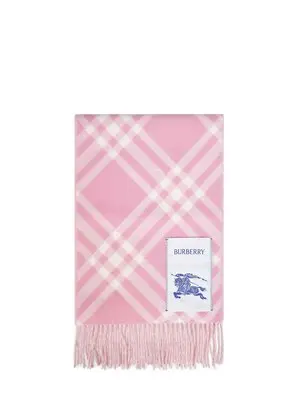 Burberry Sugar Pink Double-face Check Cashmere Scarf - Multicolor