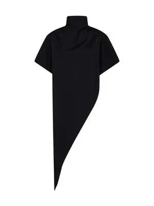 Alaïa Black Cotton Jersey Triangle Long T-shirt - Multicolor