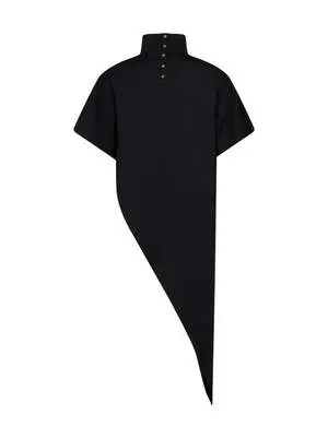 Alaïa Black Cotton Jersey Triangle Long T-shirt