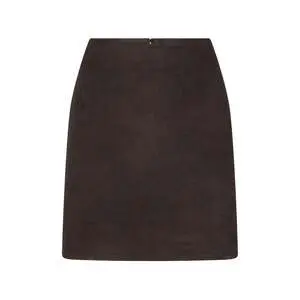 ROTATE BY BIRGER CHRISTENSEN Suede Zip-up Mini Skirt - Brown