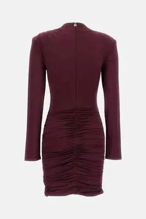 ROTATE BY BIRGER CHRISTENSEN Long Sleeve High Neck Drapey Mini Dress