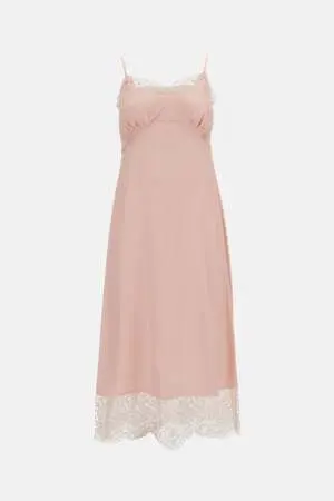 Simone Rocha Lace Trim Slip Dress - Multicolor