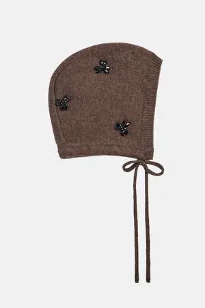 Simone Rocha Cashmere Bonnet With Embellishments