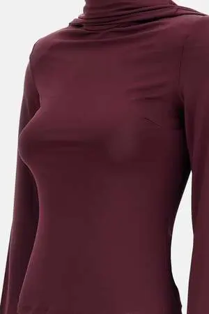 ROTATE BY BIRGER CHRISTENSEN Long-sleeved Scarf Top Bordeaux - Multicolor