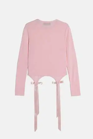 Simone Rocha Long Sleeve T-shirt With Bow Detail