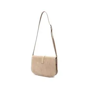 TOM FORD Beige Suede Satchel With Gold-tone Hardware