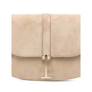 TOM FORD Beige Suede Satchel With Gold-tone Hardware - Cream