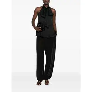 TOM FORD Jacquard Halterneck Top - Black
