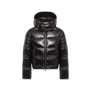 Moncler Quilted Down Jacket With Detachable Hood - Black