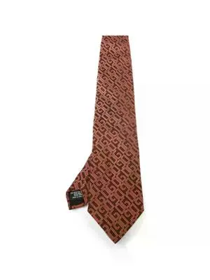Dolce & Gabbana Dg Logo Jacquard Neck Tie - Brown