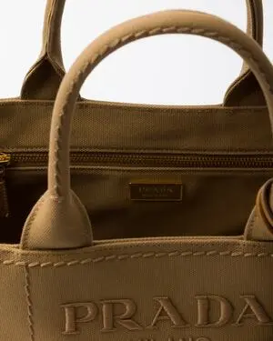 Prada Jardinière Large Cotton Canvas Handbag