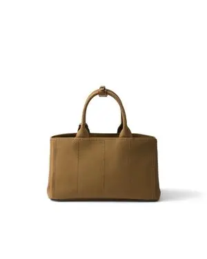 Prada Large Cotton Canvas Jardinière Handbag