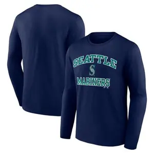 LOGO ATHLETIC Seattle Mariners Heart & Soul Long Sleeve T-shirt - Navy