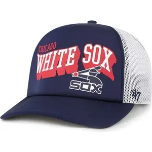 '47 Chicago White Sox Meander Foam Trucker Snapback Hat - Navy