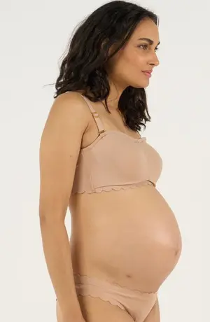 CACHE COEUR Skin Maternity And Nursing Invisible Bandeau Bra Dd/3d Cup - Latte