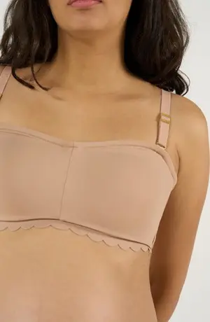 CACHE COEUR Skin Maternity And Nursing Invisible Bandeau Bra Dd/3d Cup - Latte