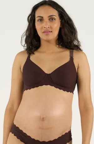 CACHE COEUR Skin Invisible Maternity And Nursing Bra C/d Cup - Chocolate