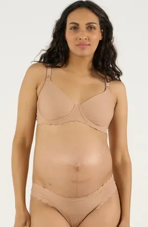CACHE COEUR Skin Invisible Maternity And Nursing Bra I/j Cup - Latte