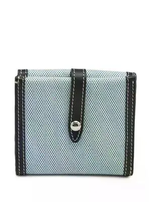 Burberry Luna Canvas Leather Wallet - Blue