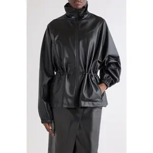 Givenchy Gathered Leather Jacket - Black