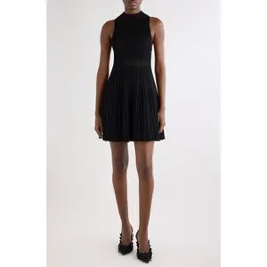 Givenchy Sleeveless Ribbed Sweater Mini Dress - Black