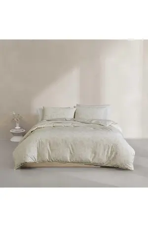 Calvin Klein Yellow Leaves 200 Thread Count Cotton Duvet Cover & Shams Set