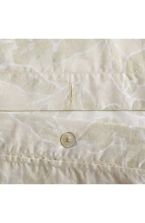Calvin Klein Yellow Leaves 200 Thread Count Cotton Duvet Cover & Shams Set