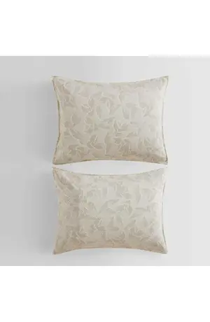Calvin Klein Yellow Leaves 200 Thread Count Cotton Duvet Cover & Shams Set