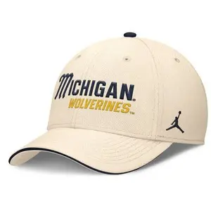JORDAN BRAND Michigan Wolverines Primetime Flex Hat - Natural