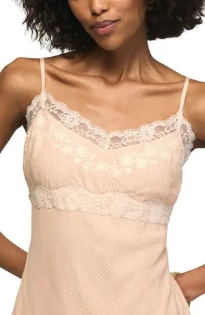 Lucky Brand Simone Lace Trim Sleeveless Maxi Dress