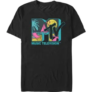 MTV Scene Beach Logo Graphic T-shirt - Black