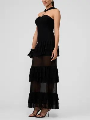 Rachel Rachel Roy Solana Mesh Tiered Long Dress