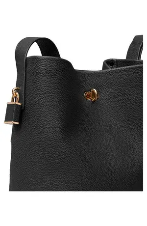 Tory Burch Lock Slim Medium Leather Bucket Bag