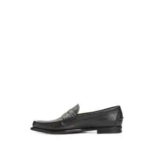 Prada Soft Construction Loafers In Antiqued Leather