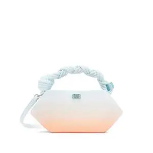GANNI Braided Top Handle Tote Bag With Gradient Effect - Blue