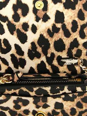 GANNI Leopard' Print Card Holder - White