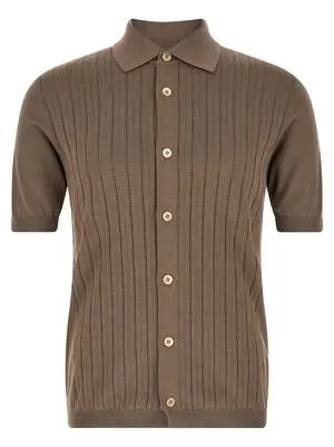 Brunello Cucinelli Operated Ribbed Shirt