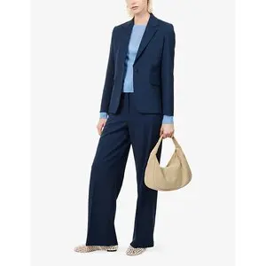 Max Mara Single-breasted Wool Blazer - Navy