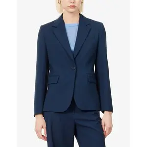 Max Mara Single-breasted Wool Blazer - Navy