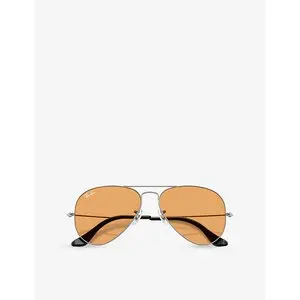 Ray-ban Aviator-frame Metal Sunglasses - Grey