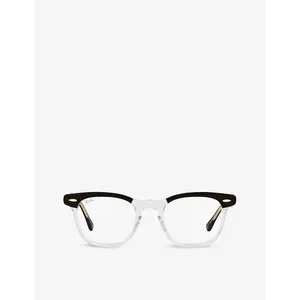 Ray-ban Square-frame Acetate Eyeglasses - Black