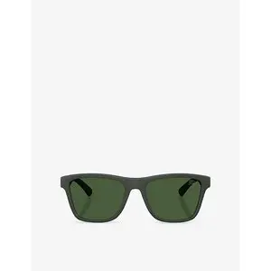 Burberry Be3169 Square Frame Injected Sunglasses - Green