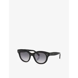 Celine Round Frame Acetate Sunglasses - Black