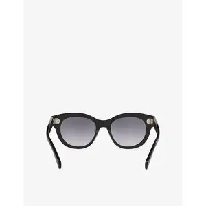 Celine Round Frame Acetate Sunglasses - Black