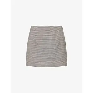 Rag & Bone Piper Checked Wool Mini Skirt